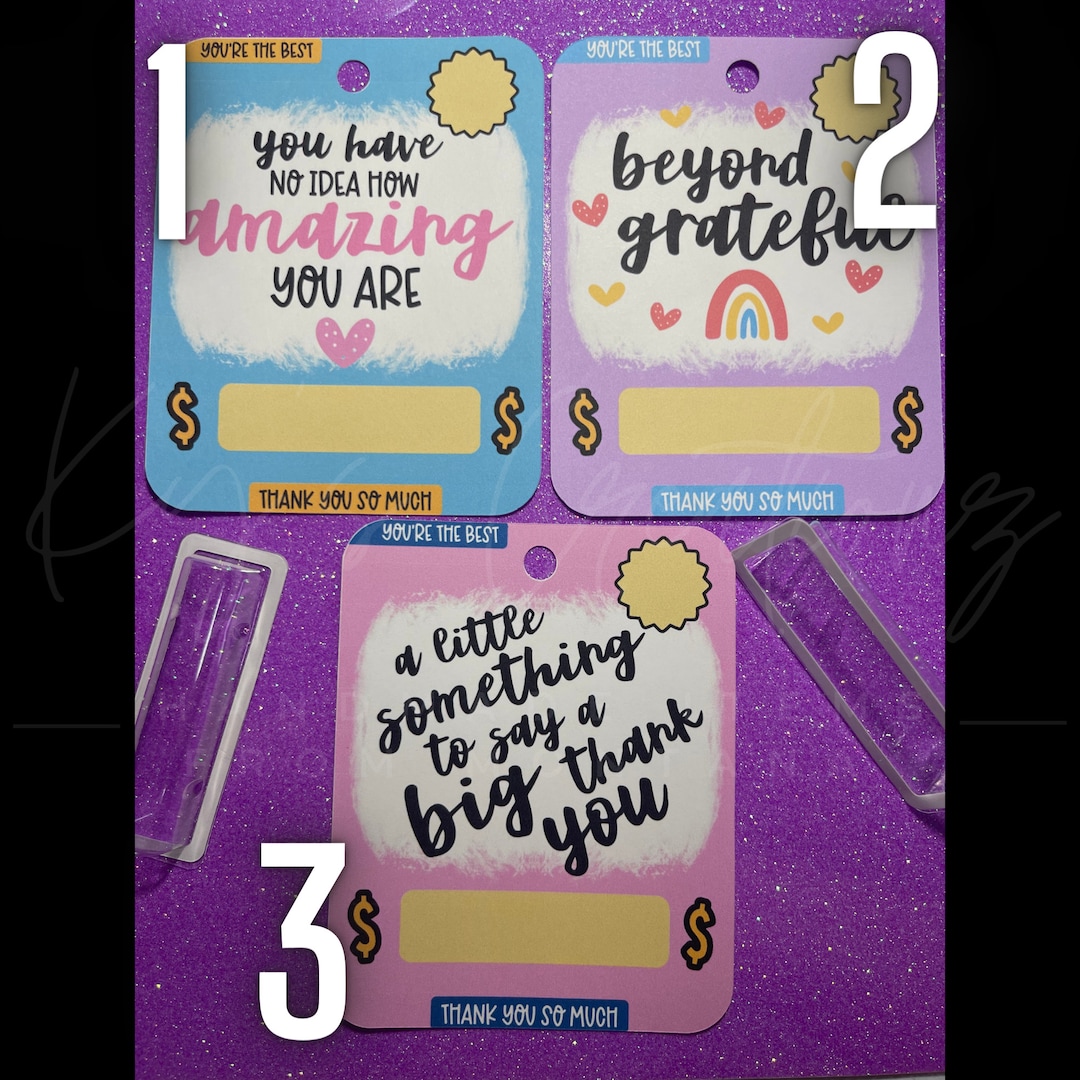 Thank You Money Cards Gift - Etsy