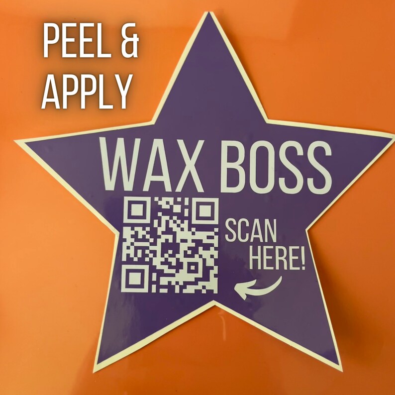 Personalized Wax Boss Star QR Code Decal Weather Resistant - Etsy