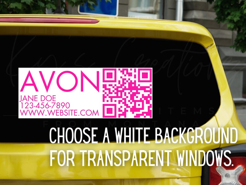 Personalized QR Code Decal Avon Makeup - Etsy