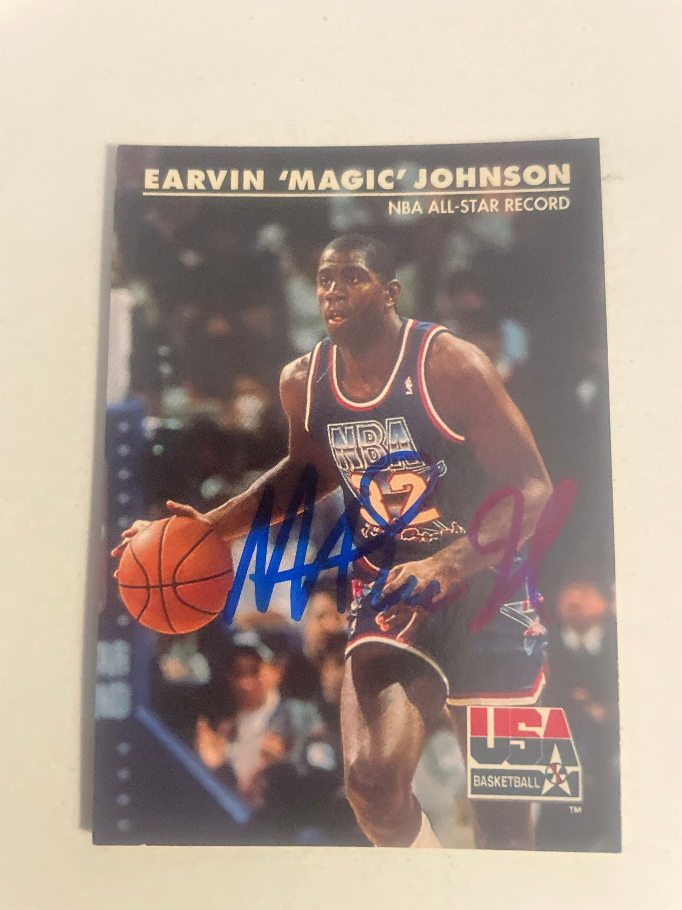 Earvin Magic Johnson Autographed Card | Etsy