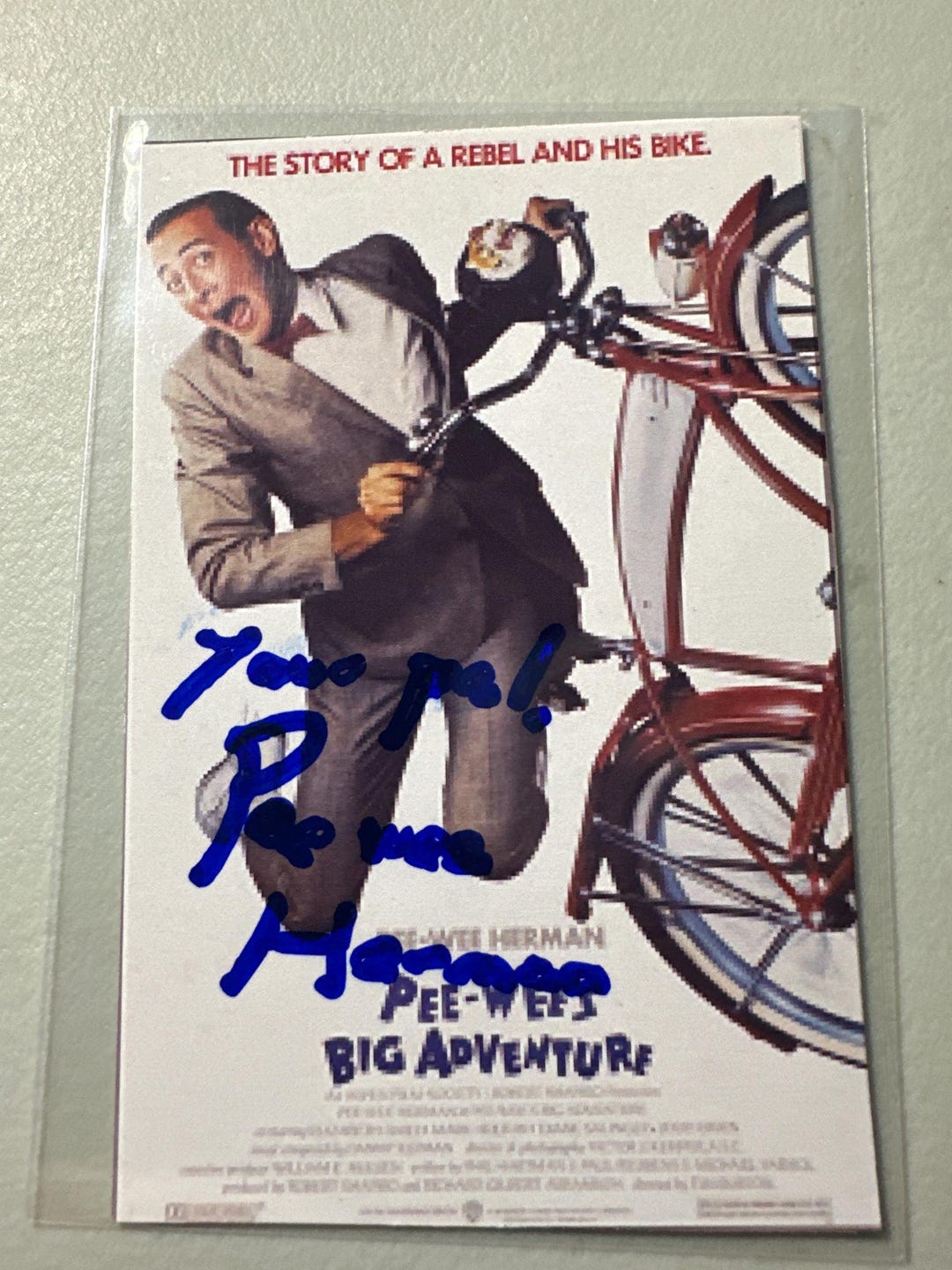 Pee-wee Herman Autographed Card - Etsy