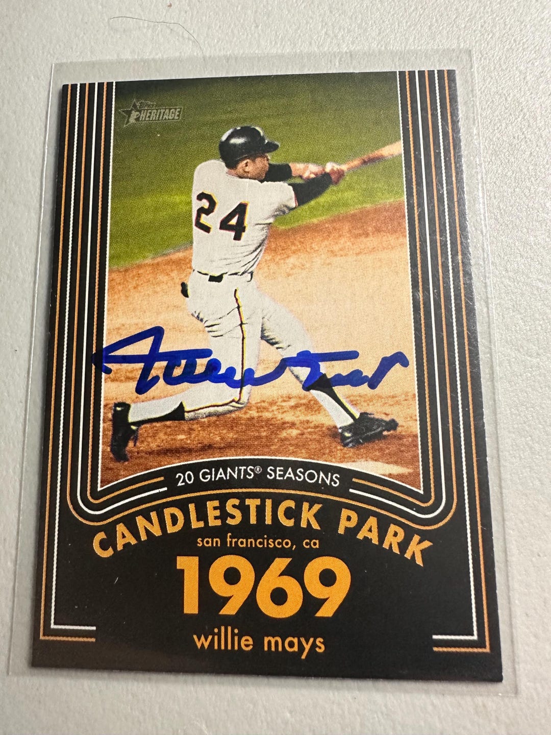 Willie Mays Autograph Card - Etsy