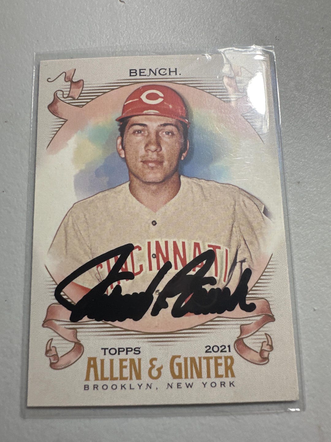 Johnny Bench Autograph Card - Etsy