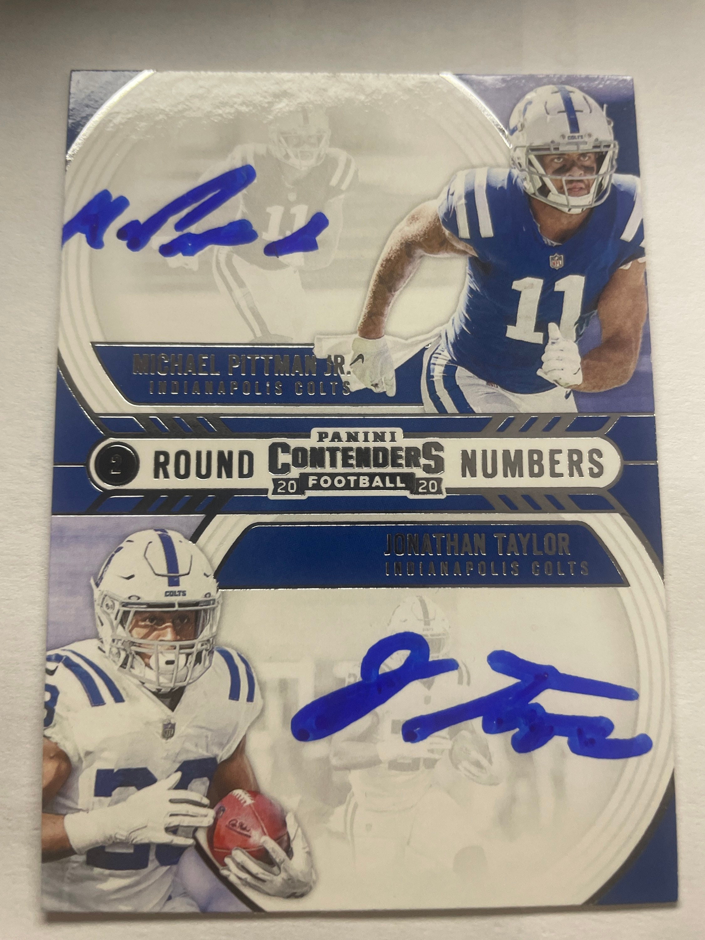 Jonathan Taylor Plus Michael Pittman Jr Autographed Card - Etsy