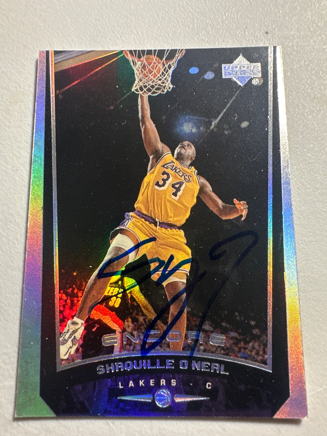 Shaquille Oneal Autographed Card - Etsy