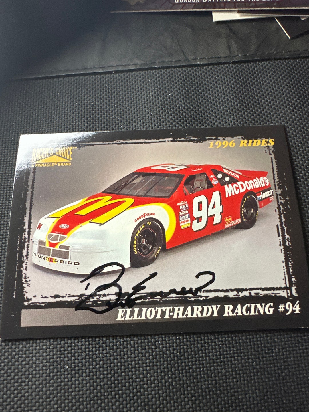 Bill Elliott Autograph Card - Etsy
