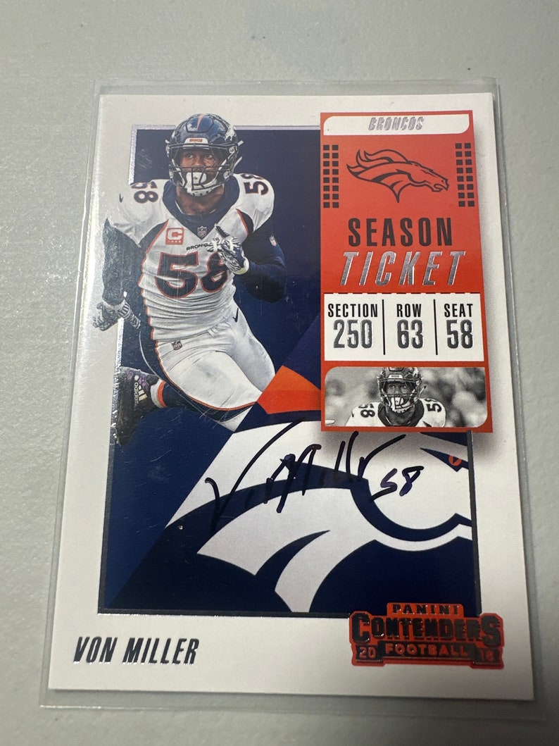 Von Miller Autograph Card - Etsy