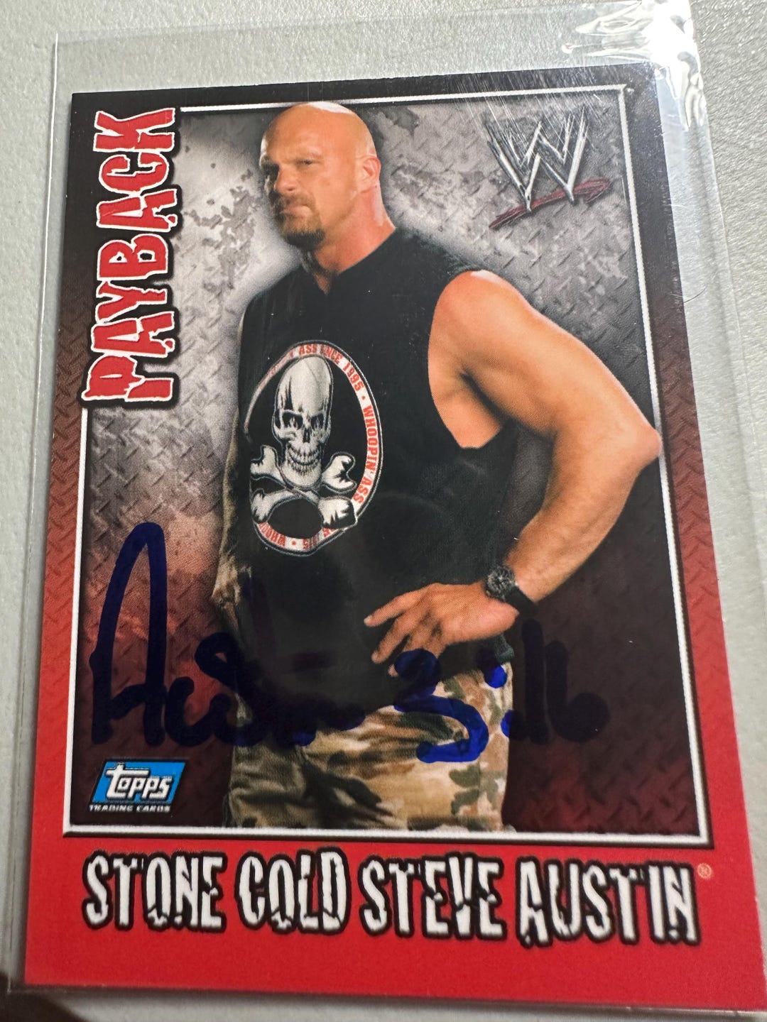 Stone Cold Steve Austin Autograph Card - Etsy