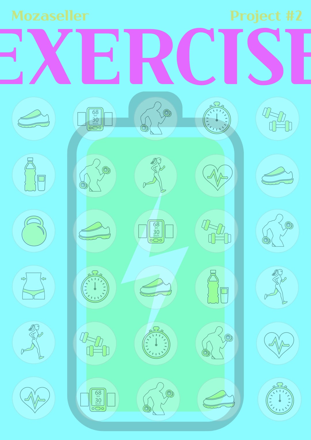 Gym Motivational Wall Decor, Printable Fitness/exercise/workout Project ...