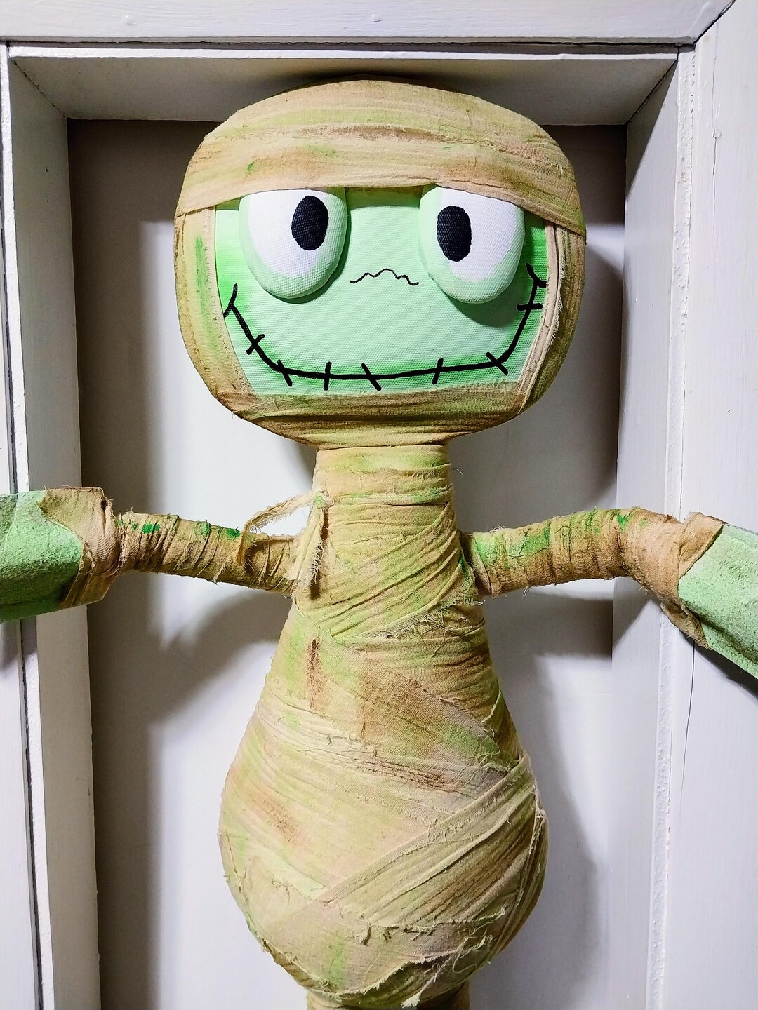 Mumford, Handmade Mummy Wreath Attachment: Whimsical Halloween Door ...