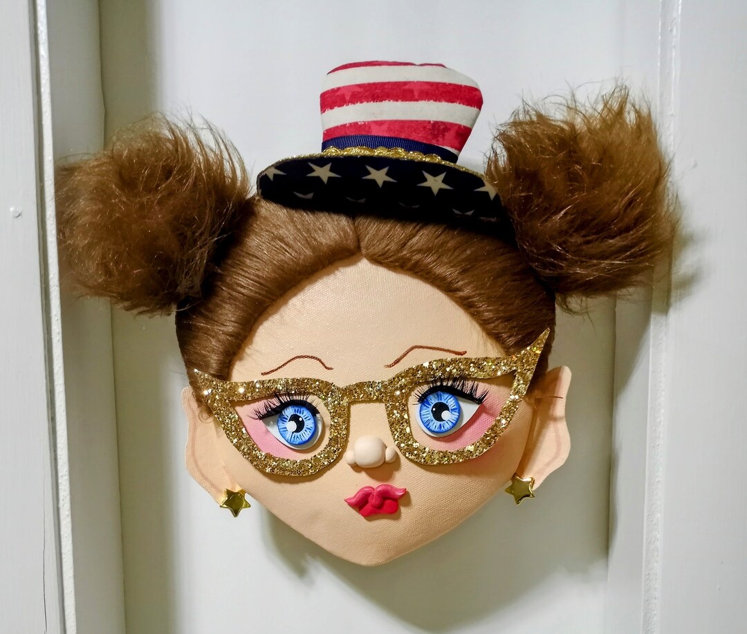 Handmade Patriotic Girl Wreath Attachment: Little Miss Fortune Decor - Etsy