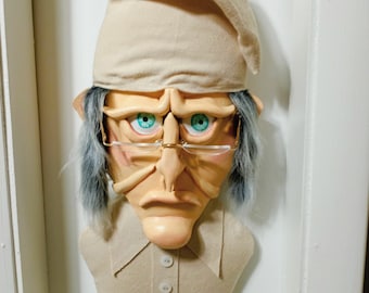 Handcrafted Grumpy Old Man, Scrooge Like Wreath, Holiday Decor ...