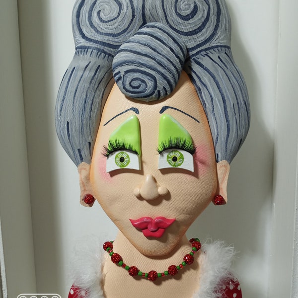 Mrs Claus Face - Etsy
