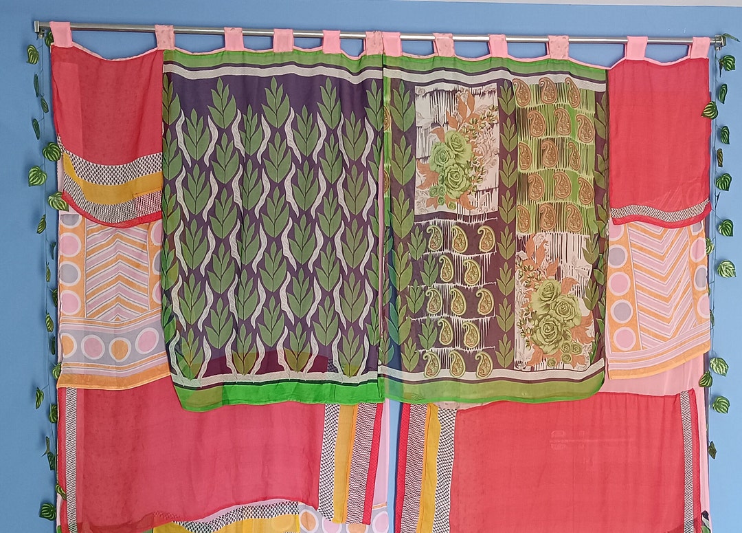 Indian Christmas Gift Bohomian Red Decor Recycled Gypsy Curtain Hippie ...