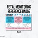 Fetal Monitoring EFM Quick Reference Badge Buddy Card - Decels ...