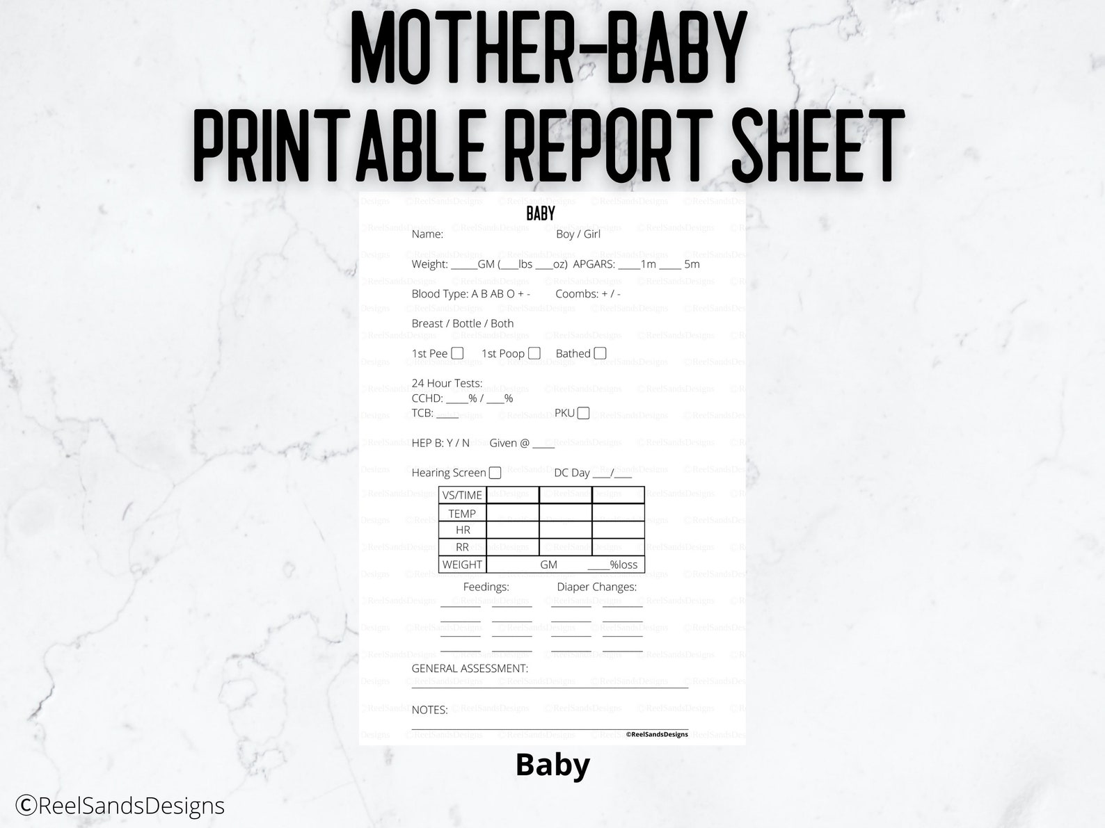 Mother Baby Printable Nurse Report Sheet Postpartum Nurse - Etsy