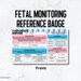 Fetal Monitoring EFM Quick Reference Badge Buddy Card - Decels ...