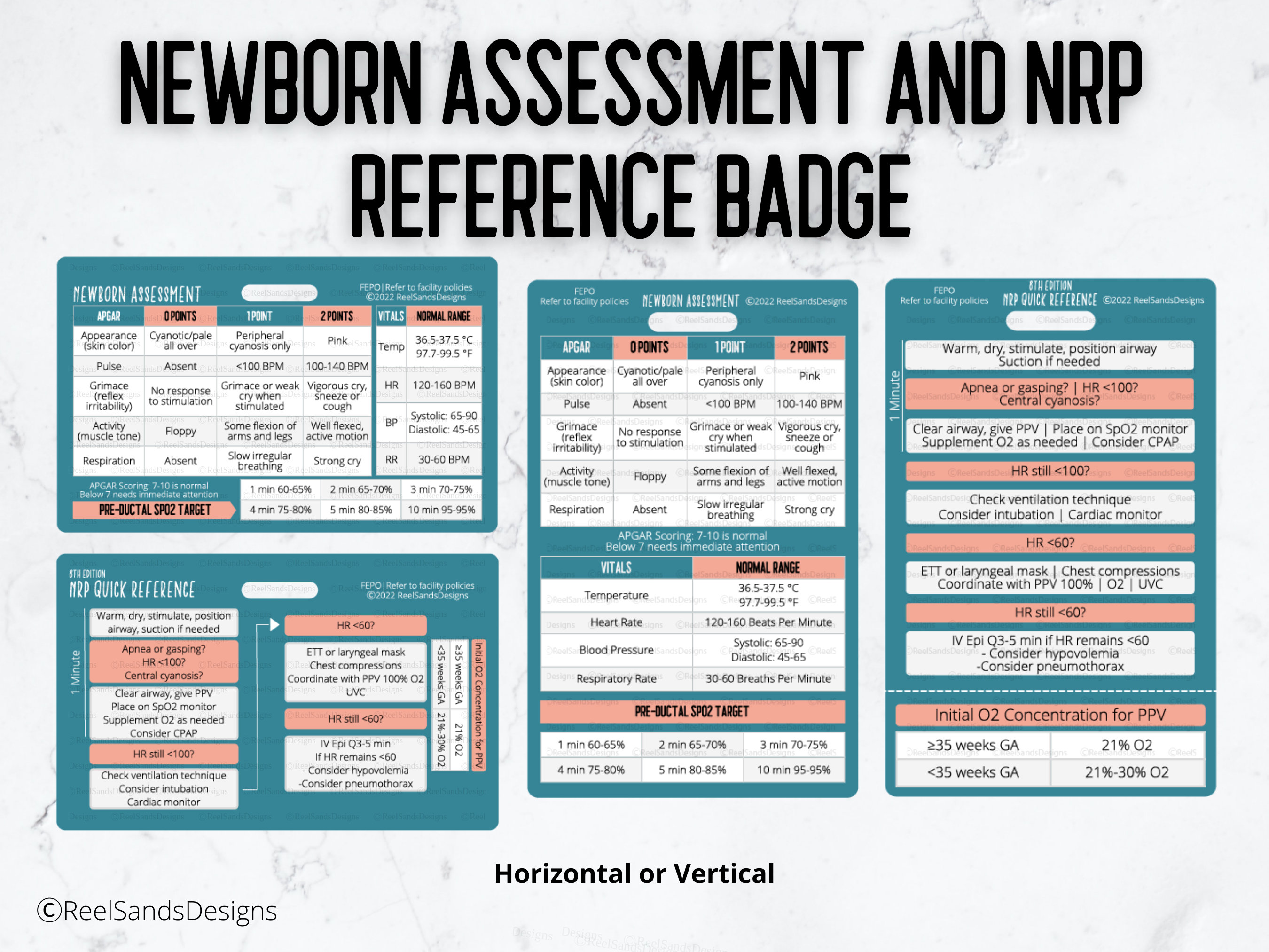 Newborn Assessment NRP Quick Reference Badge Buddy Card - Etsy