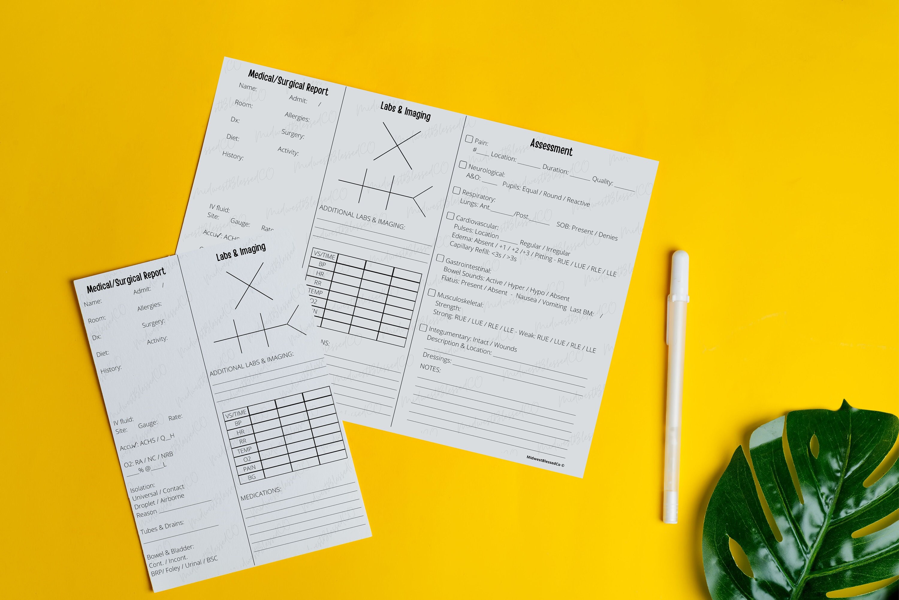 Medical Surgical Report Organized Med Surg Report | Etsy