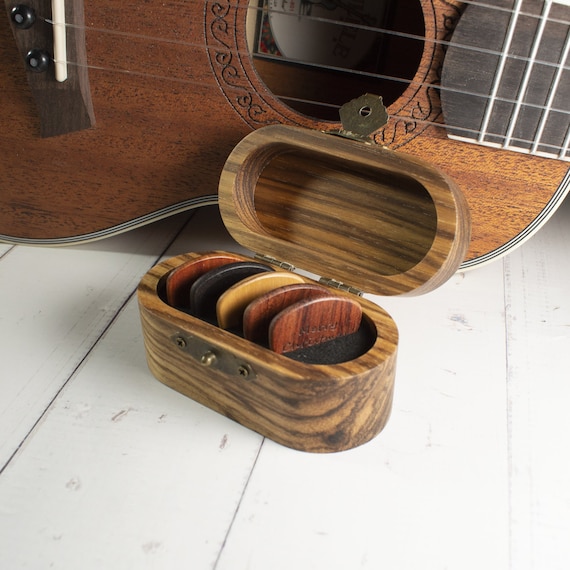 Personalized Wooden Guitar Pick Case Custom Engraved Plectrum - Etsy