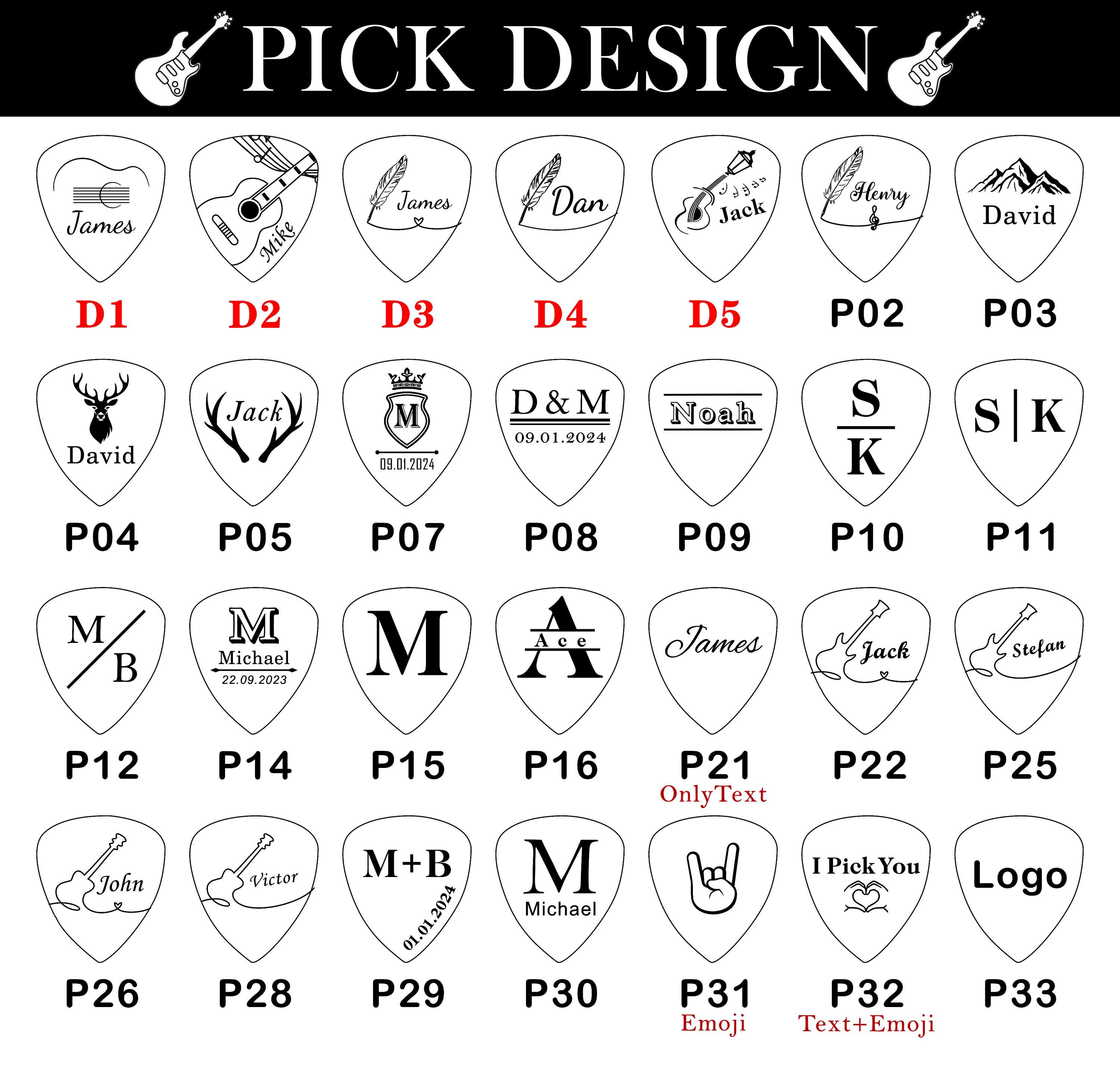Personalized Wood Guitar Shape Picks Box,custom Guitar Pick Case ...
