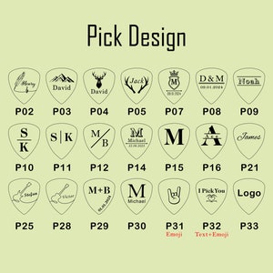 Personalized Wooden Guitar Picks With Case, Custom Guitar Pick Holder ...