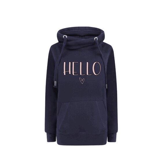 Hello Hoodie unisex Cross Neck Hoodie Cowl Neck Cosy - Etsy UK