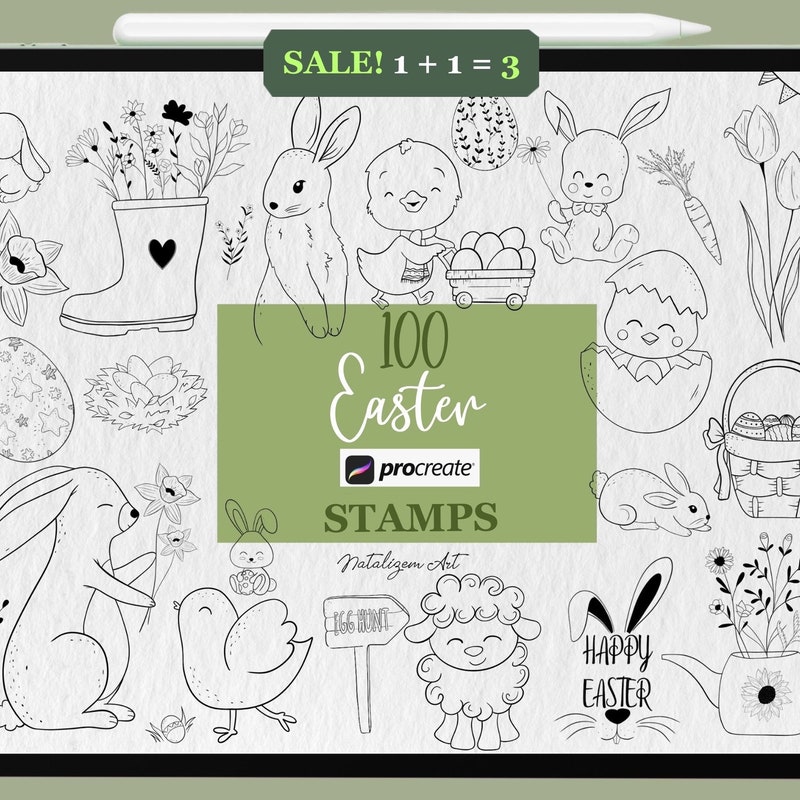 Easter Bunny Stamp - Etsy