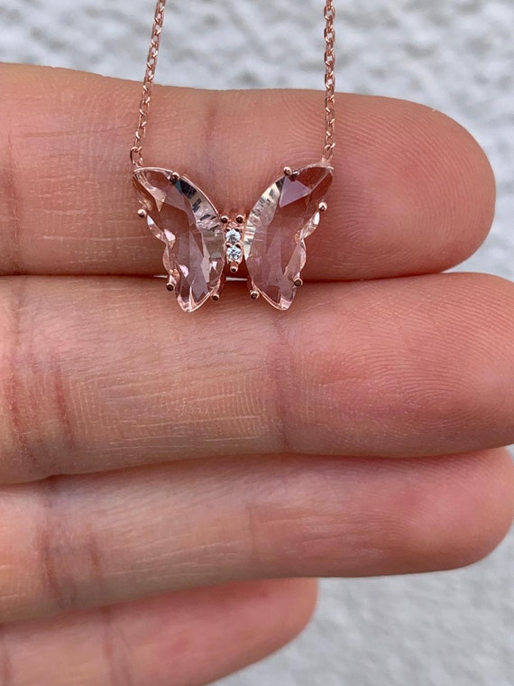 Butterfly stone necklace store