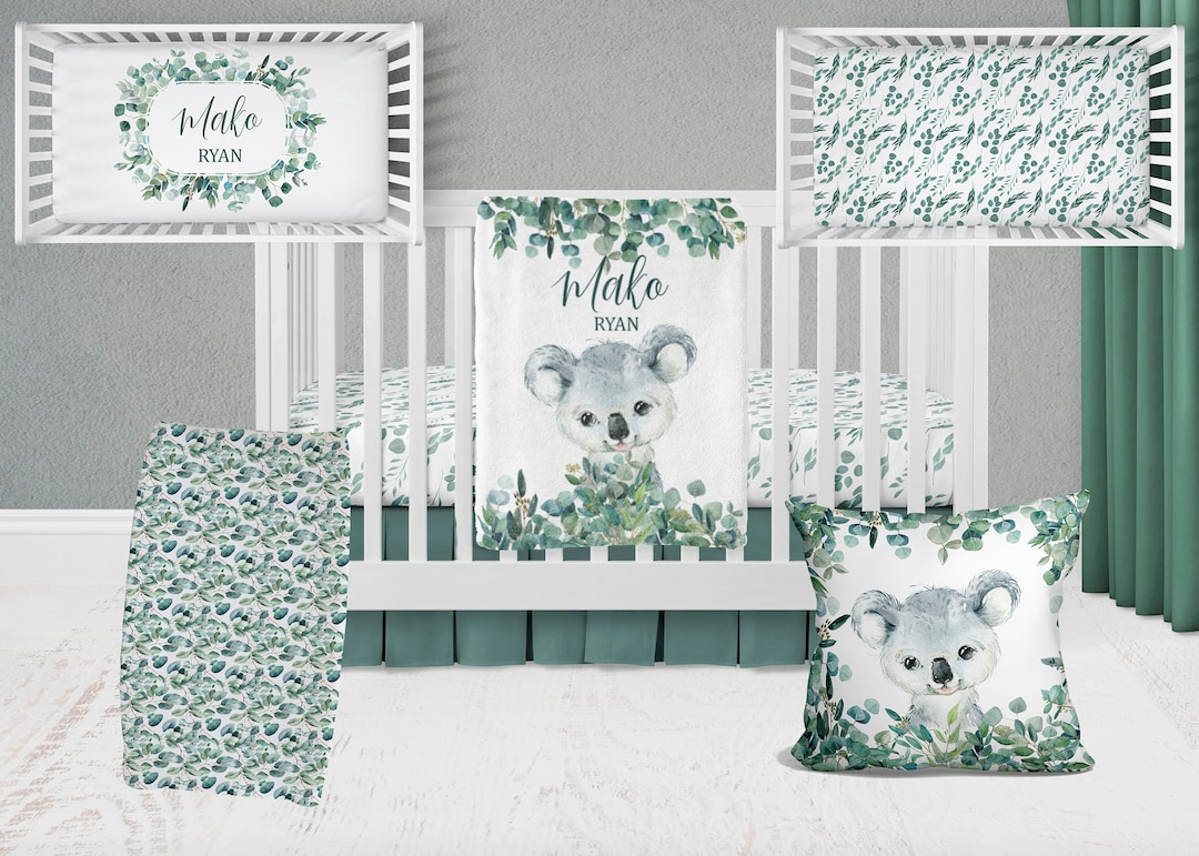 Koala Bear Crib Bed Set, Baby Koala Bedding Set, Koala Decor ...