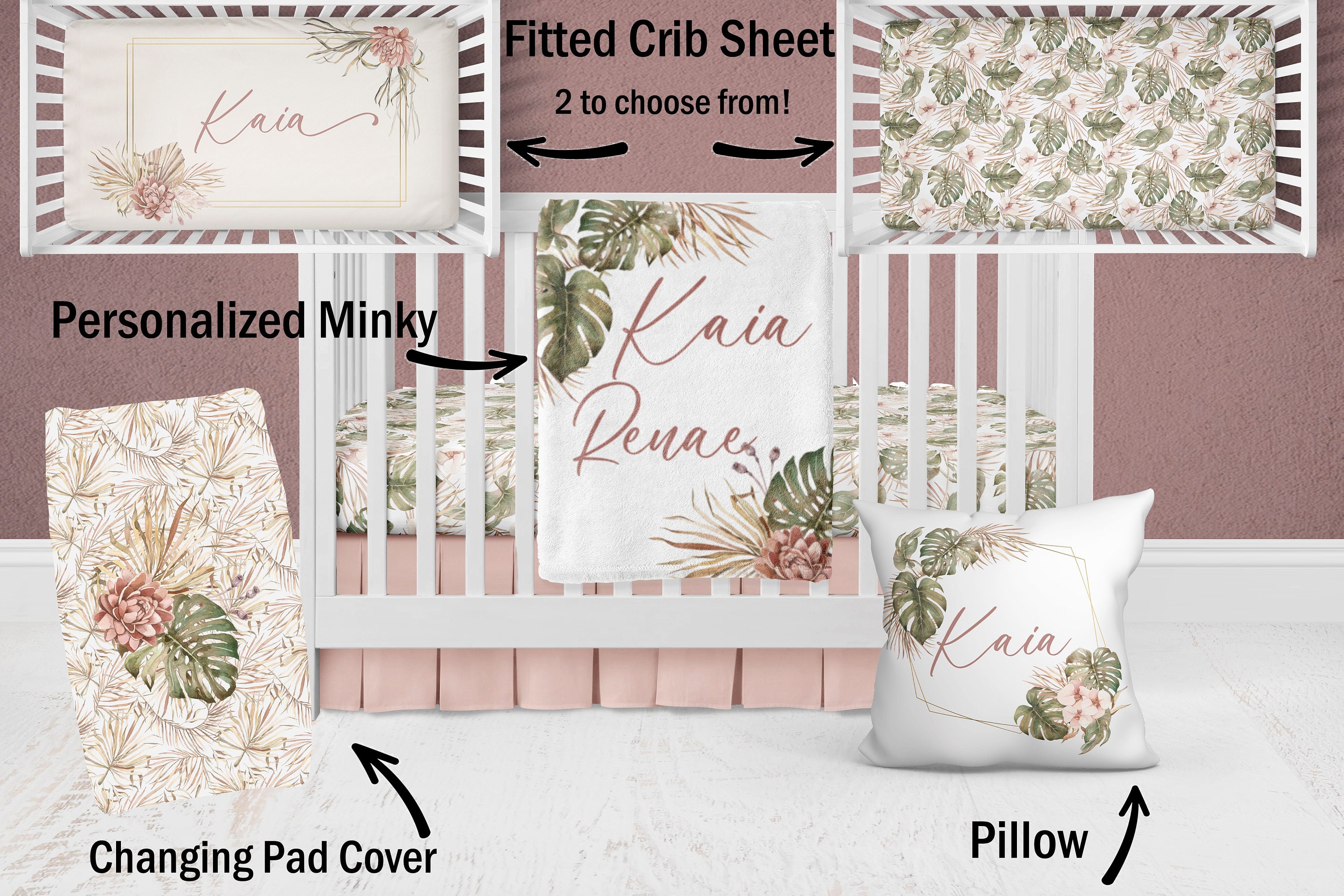 Floral Boho Crib Bedding Set Boho Crib Bedding Set Baby Boho - Etsy