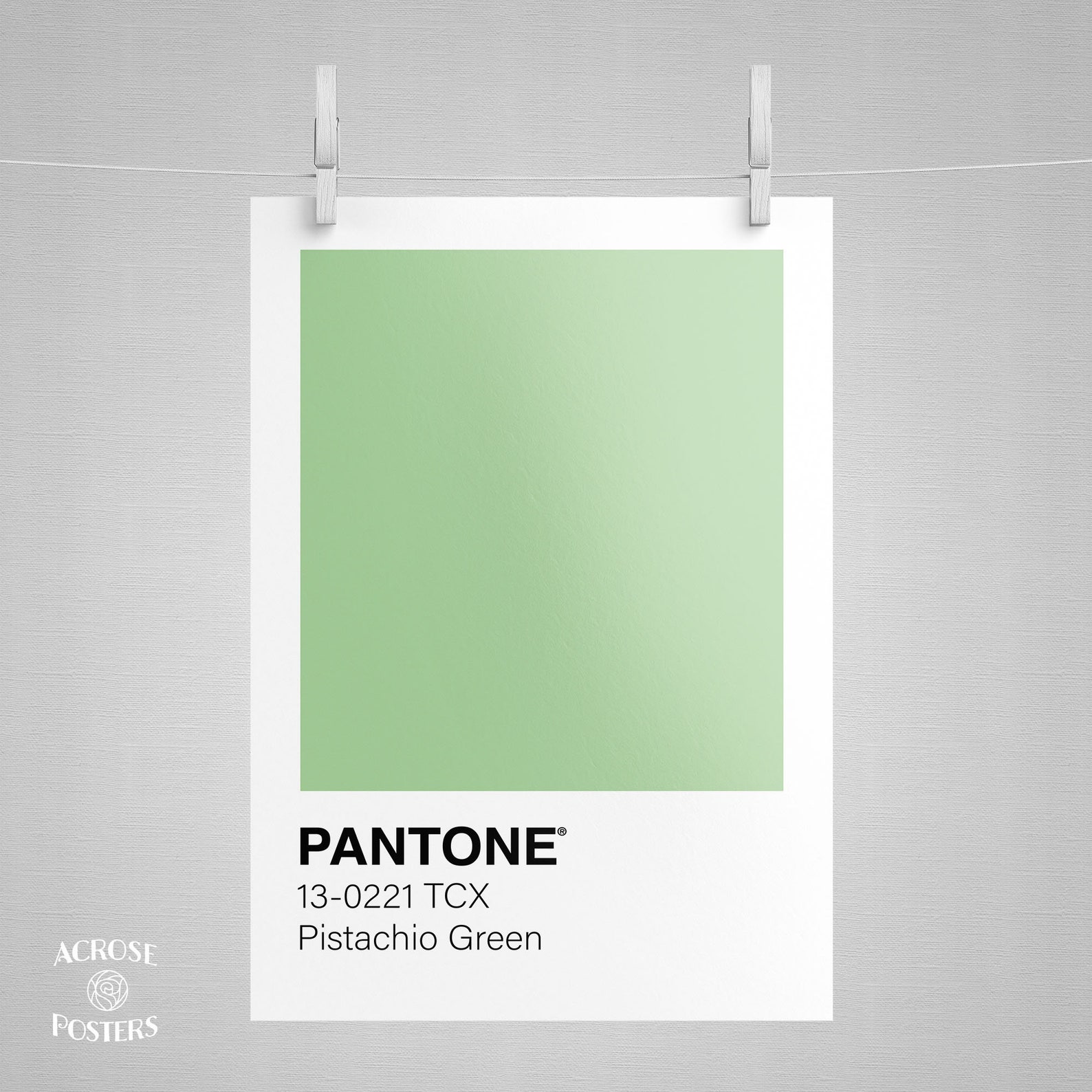 Pantone Swatch Print Verde pistacho Tarjeta de color | Etsy