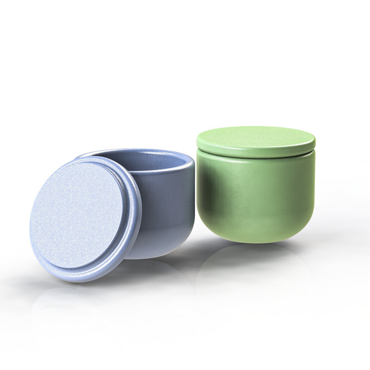 Candle Jar With Lid Mold Round Candle Vessel Wax Container Planter ...