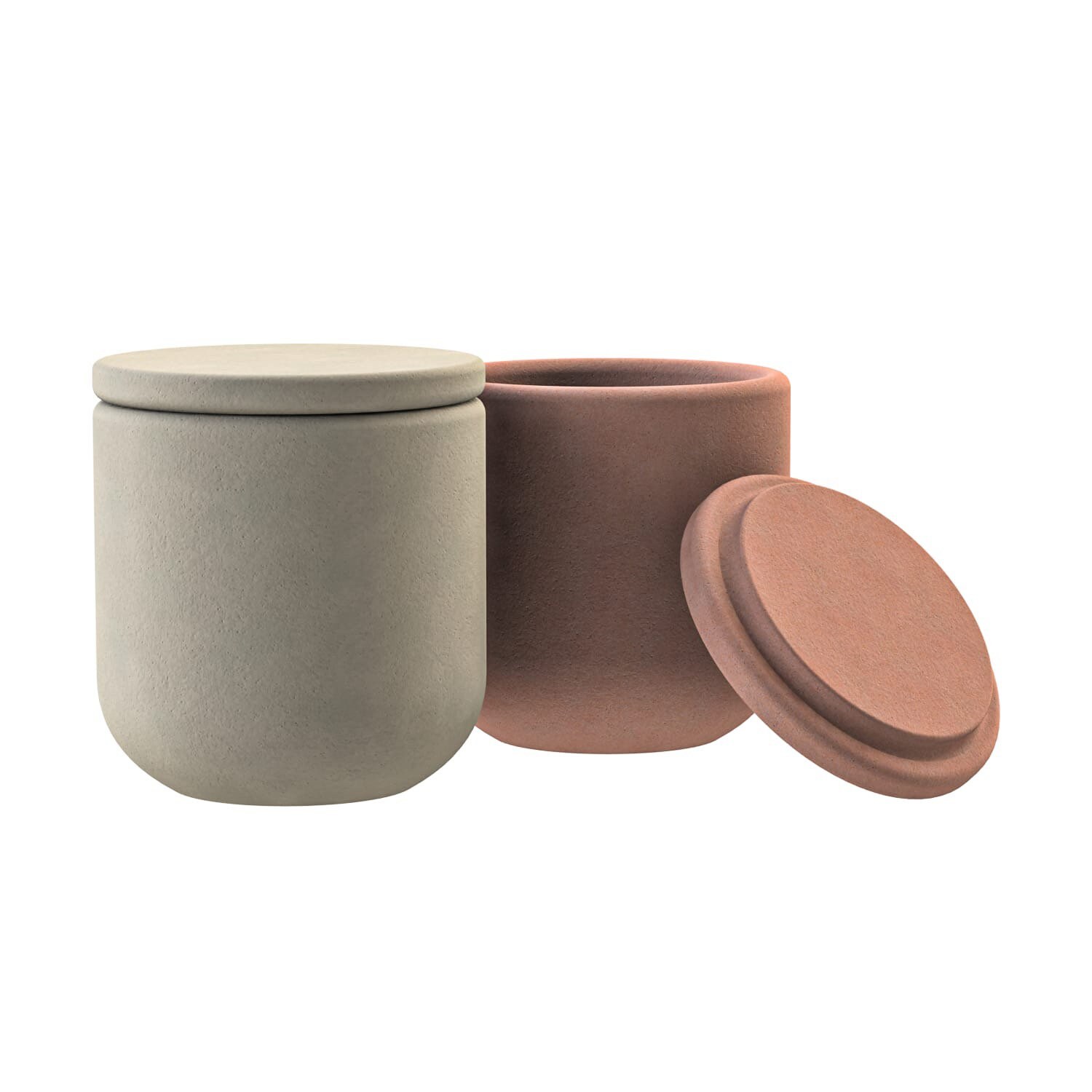 Candle Jar With Lid Mold Round Candle Vessel Wax Container Planter ...