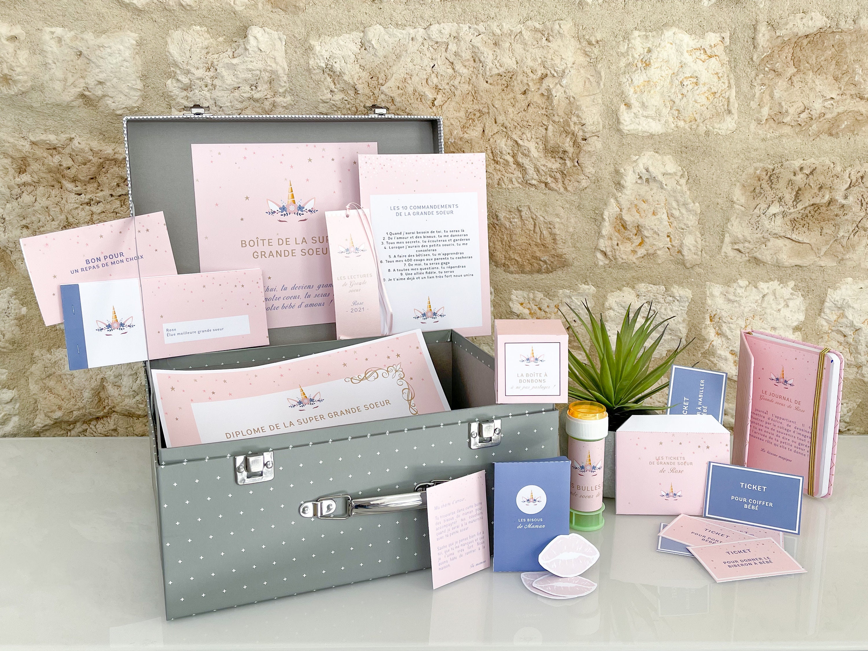 Unicorn Big Sister Box Super Big Sister Personalized - Etsy Canada