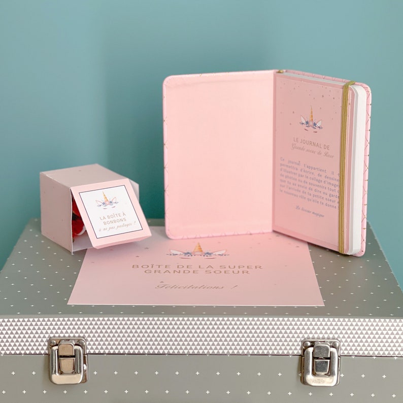 Unicorn Big Sister Box Super Big Sister Personalized - Etsy Canada