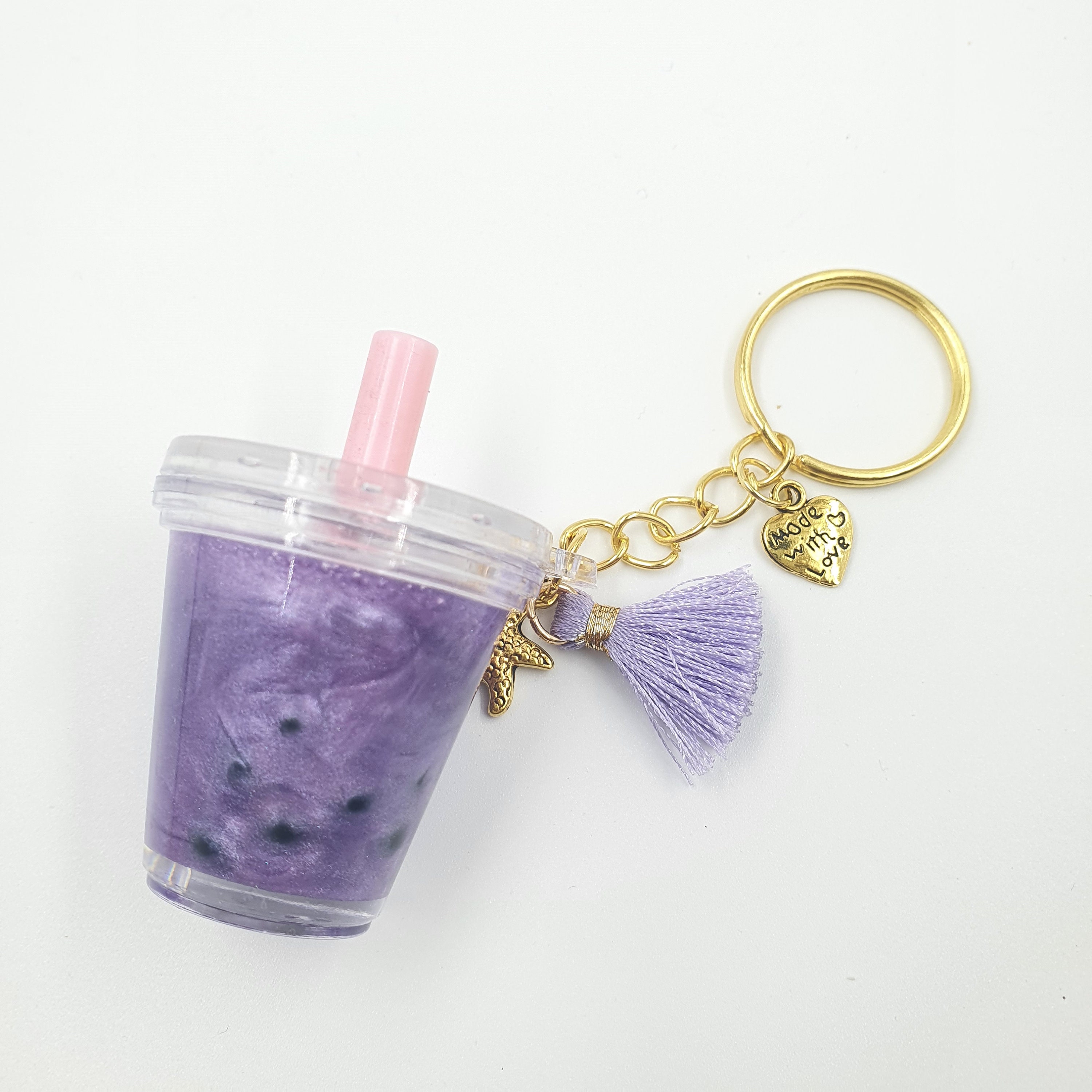 Bubble Tea Keychain Boba Cup Keyring Bubble Tea Cup Keychain | Etsy