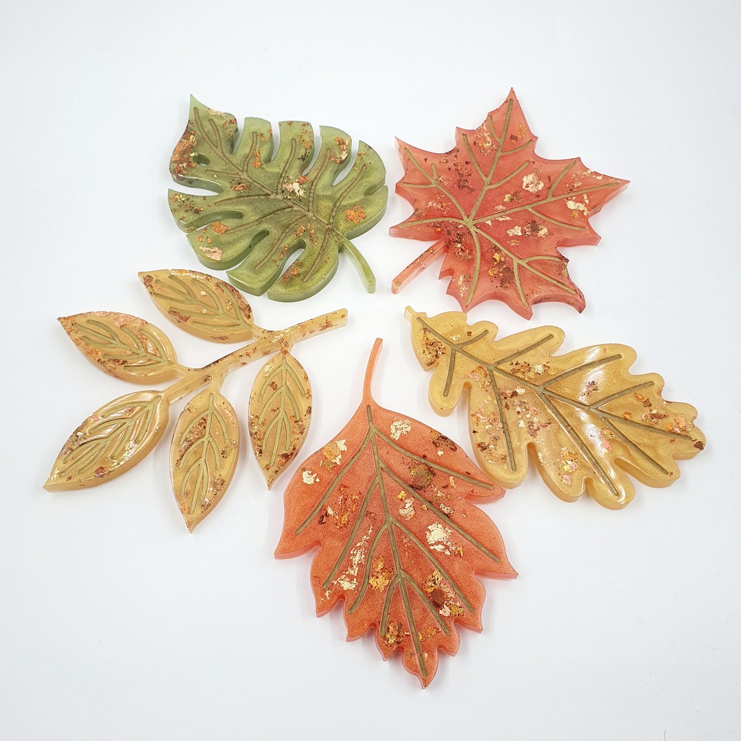 Autumn Leaves Resin Coasters, Autumn Resin Decor, Unique Home Gift ...