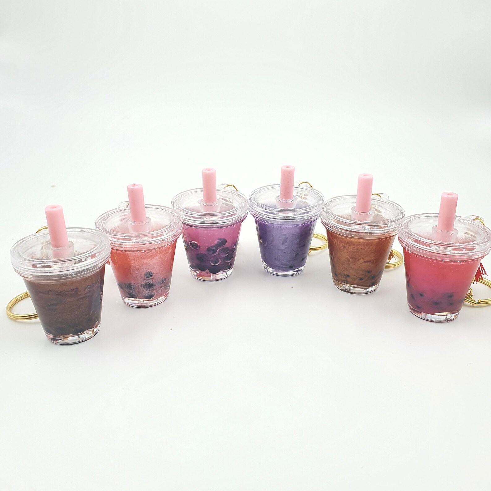 Bubble Tea Keychain Boba Cup Keyring Bubble Tea Cup Keychain | Etsy