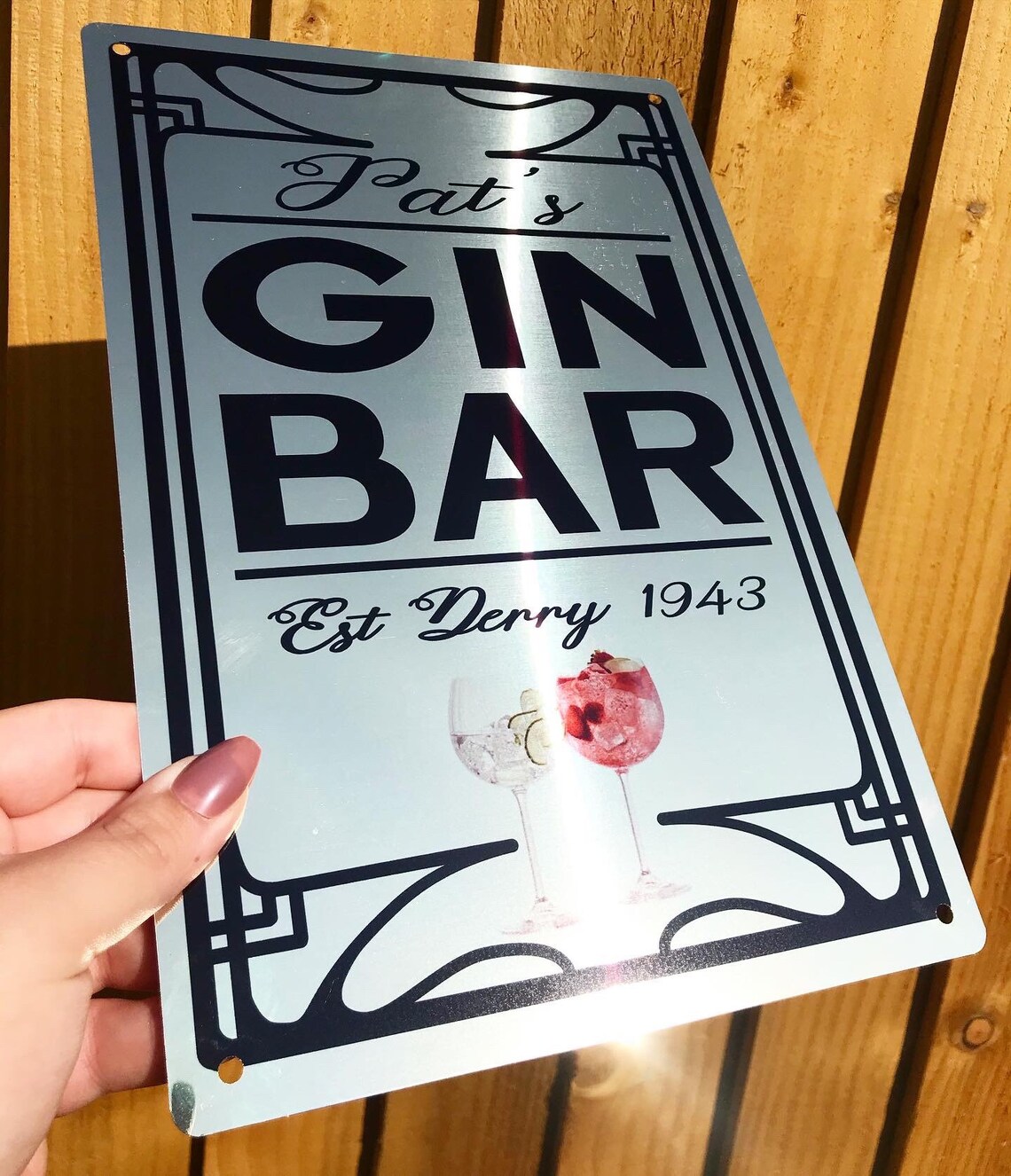 Personalised Large Metal Gin Bar Sign Add Any Name/text - Etsy UK