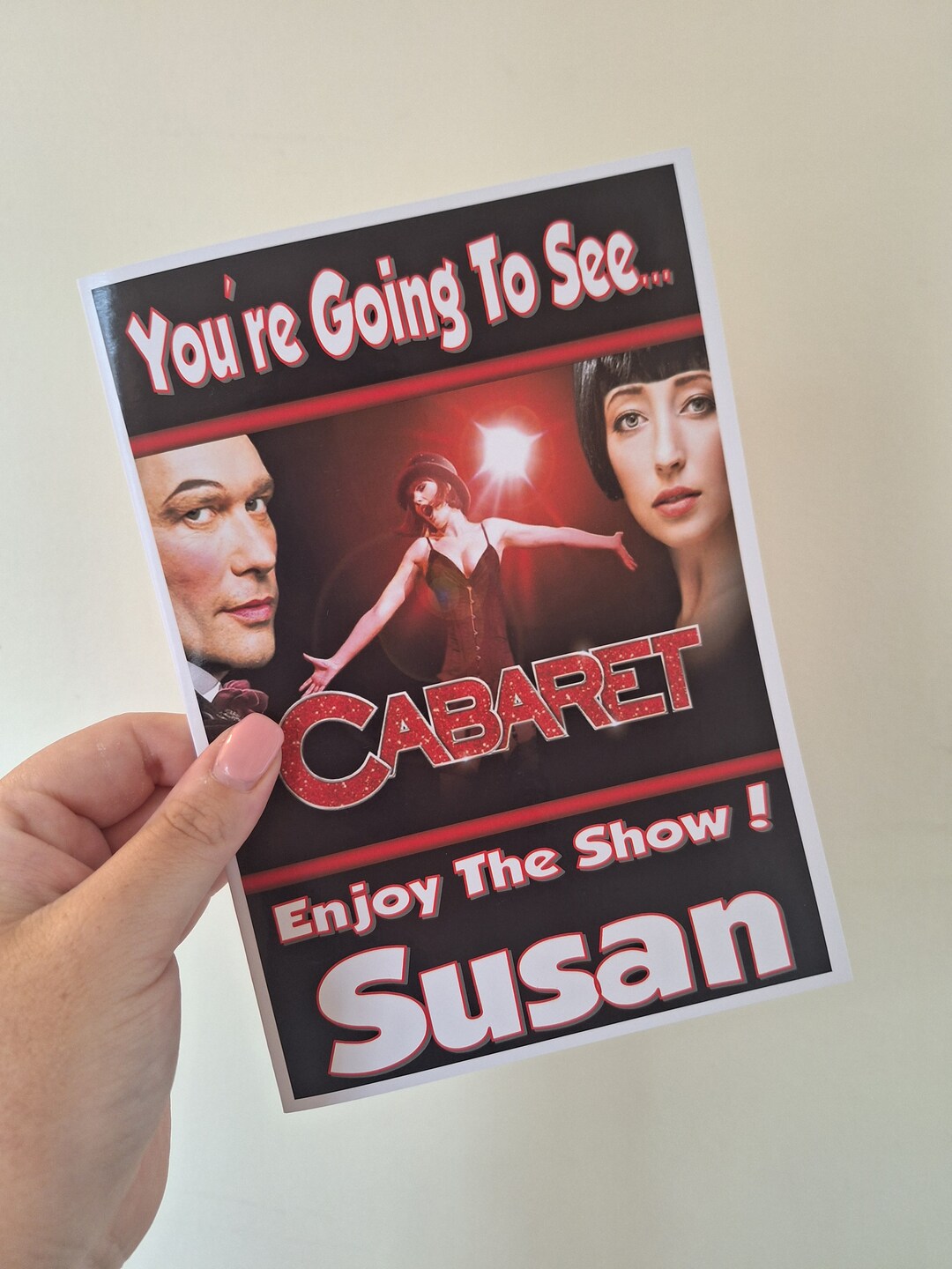 You're Going to See Cabaret the Musical Personalised Birthday Card, Any ...