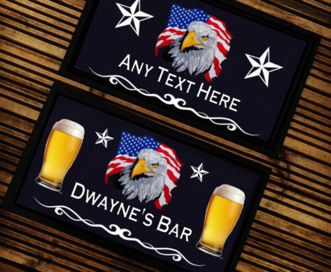 Personalisierte USA Eagle Flagge Bar Läufer/Bar Matten fügen Sie jeden ...