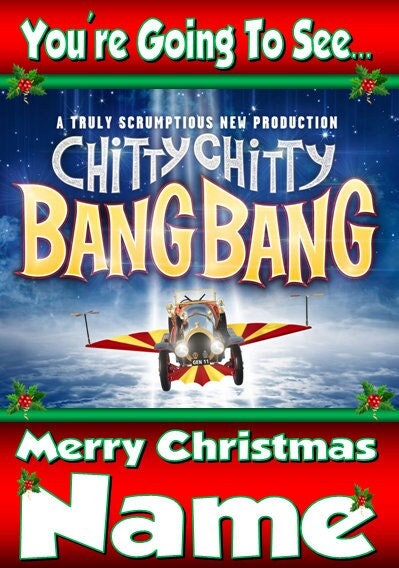 You're Going to See Chitty Chitty Bang Bang - Personalised Xmas Card ...