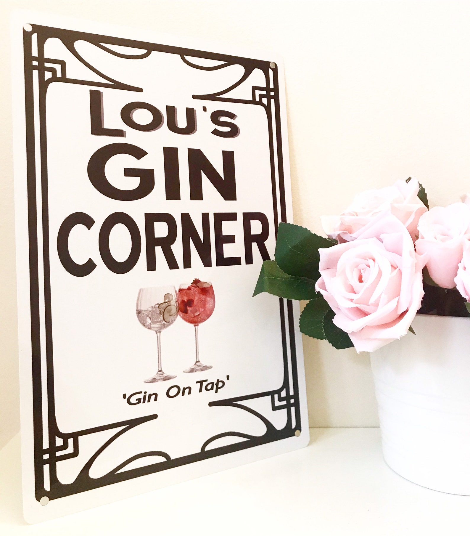 Personalised Large Metal Gin Bar Sign 2 Add Any Name/text - Etsy