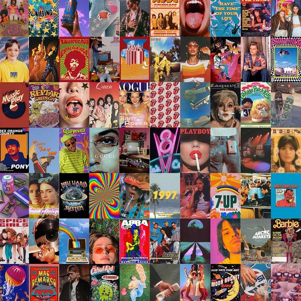 Retro Wall Collage Kit - Etsy
