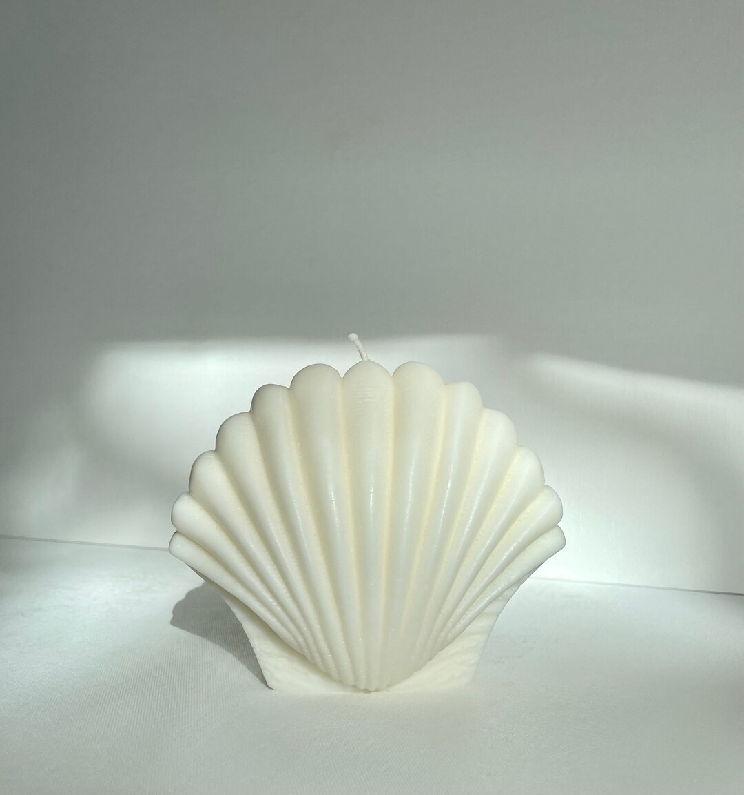 Large Sea Shell Candle, Sea Shell, Oyster Shell Candle, Clam Candle ...