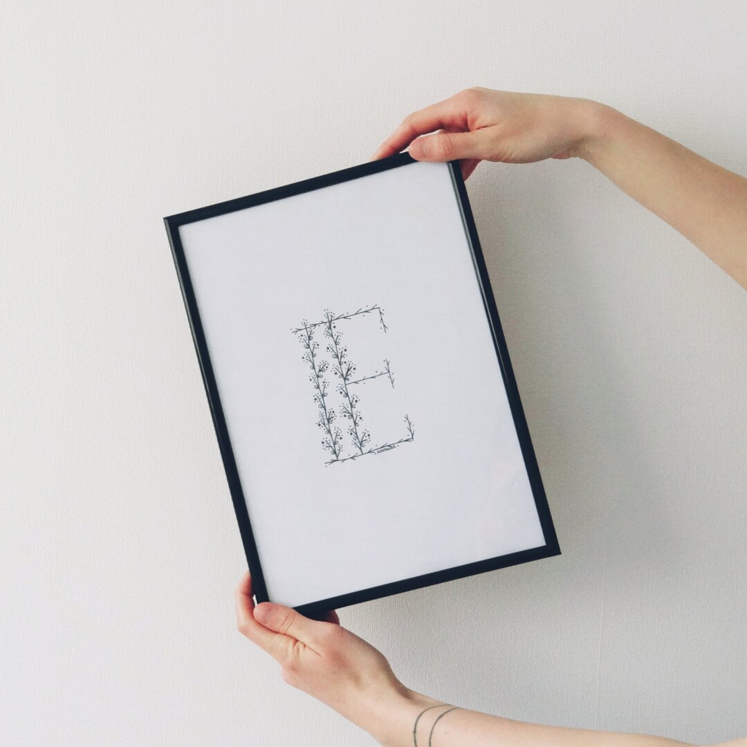 Personalized Letter / Floral Letter / Personalized Illustration ...