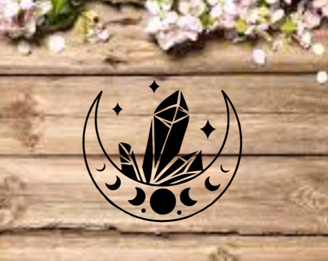 Crescent Crystal Moon Phase It's Not Just A Phase Goth Car Accessories ...