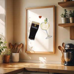 Guinness and Gin Print - Etsy UK