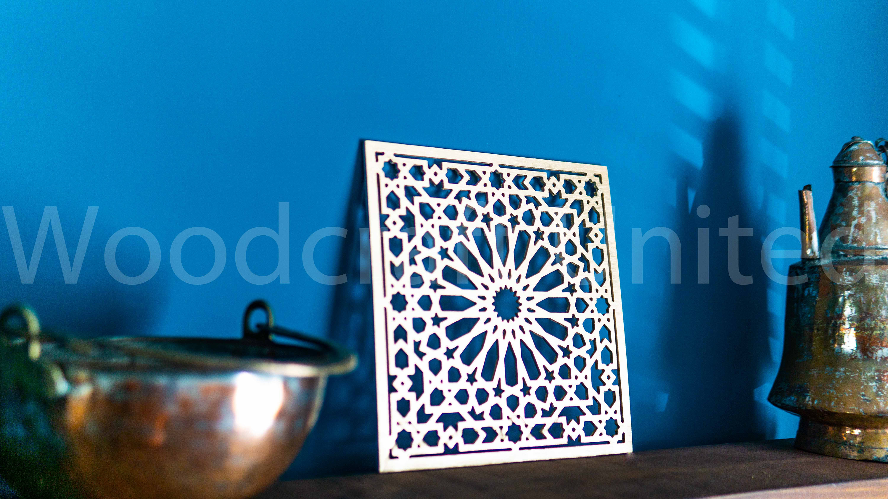 Moroccan Wood Panel, Geometric Wall Art, Islamic Latticework, Alhambra ...